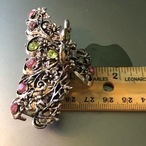 Accessories | Turquoise Rhinestone Studded Hinged Hair Clip | Poshmark
